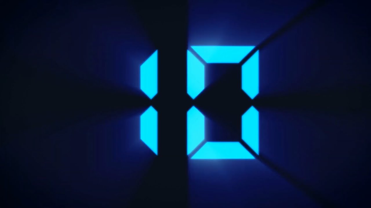 10 Second Timer Countdown digital blue | No Copyright - YouTube