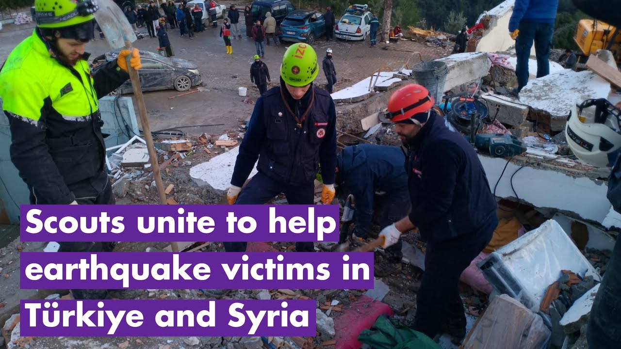 Scouts unite to help earthquake victims in Türkiye & Syria - YouTube