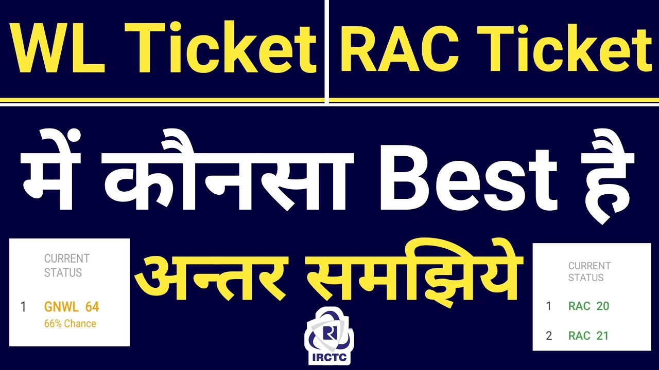 Waiting List और RAC ticket में क्या अन्तर है | दोनों में से best कौनसा ...