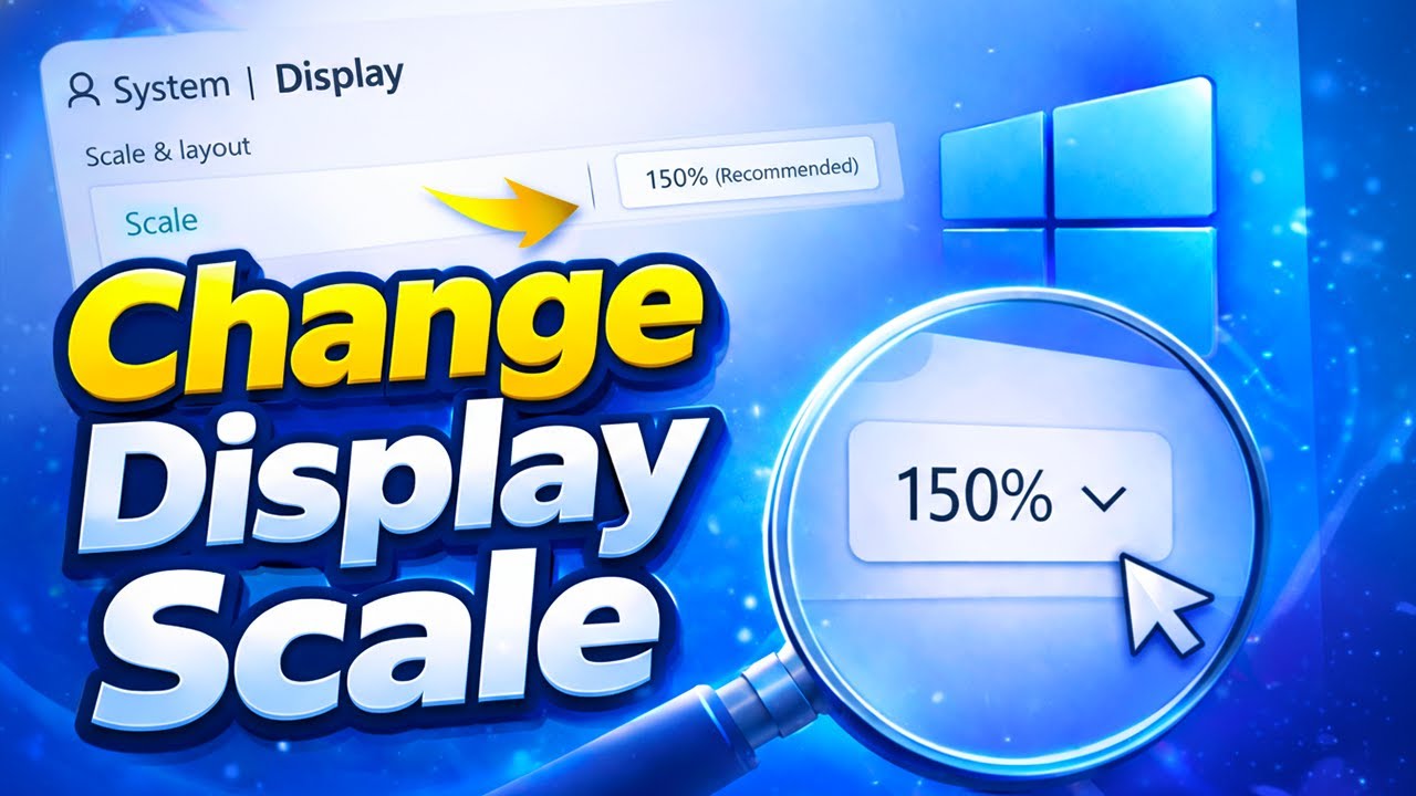 How to Change Display Scale on Windows in 30 Seconds (Make Apps Bigger ...