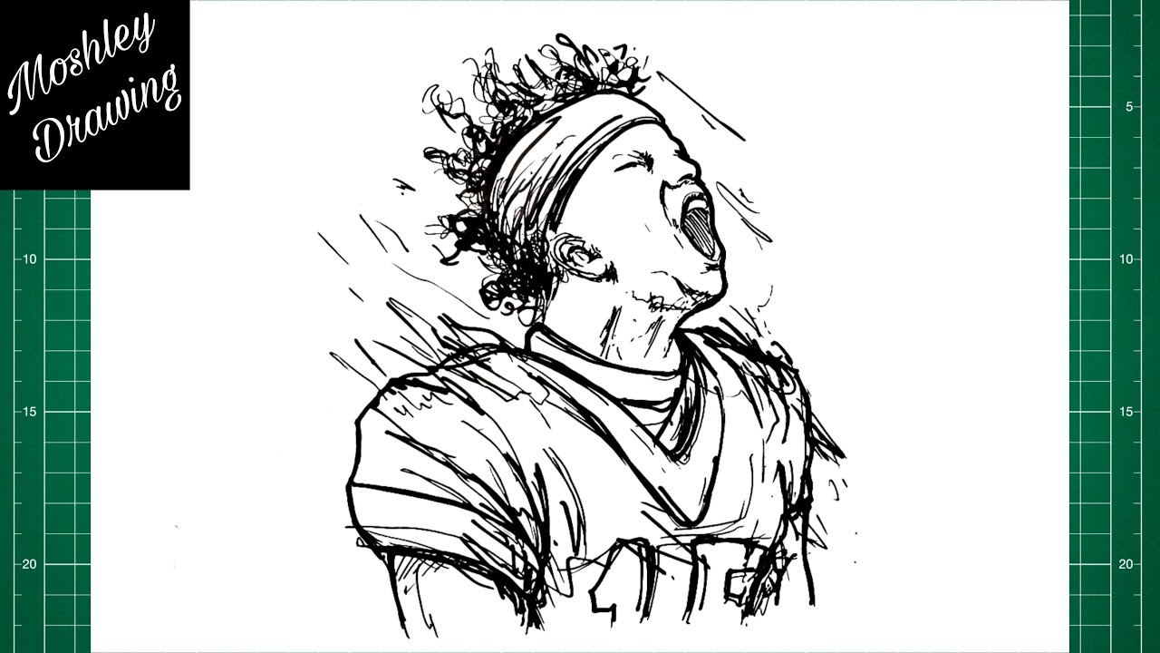 How to Draw Patrick Mahomes - NFL Player - YouTube