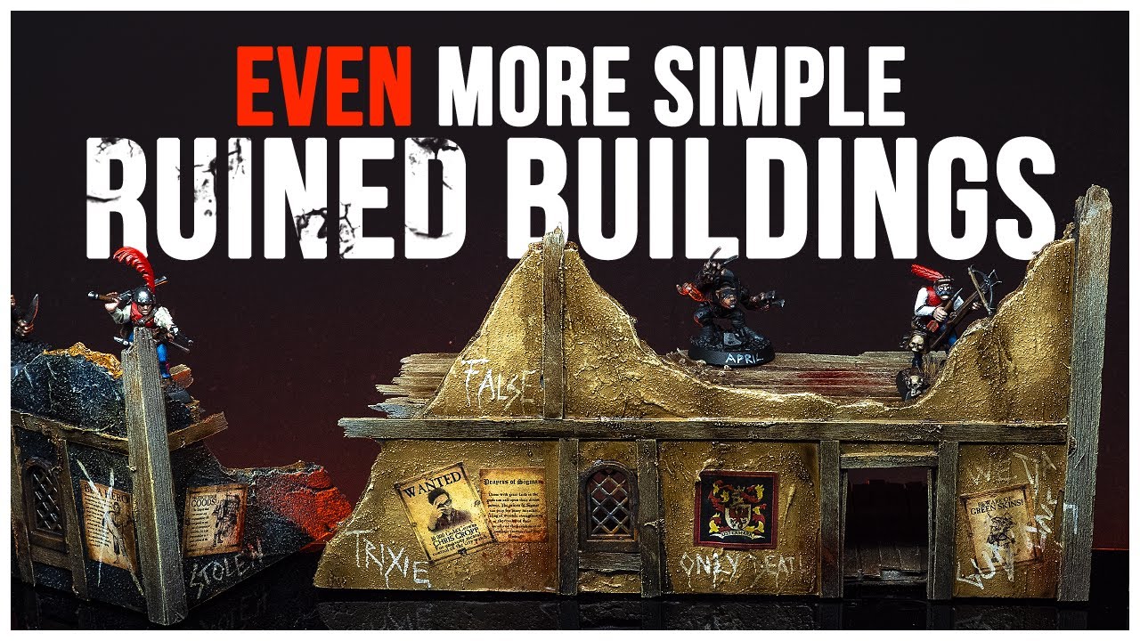 SIMPLE Ruined Corner Buildings for WARHAMMER and MORDHEIM! Wargaming ...