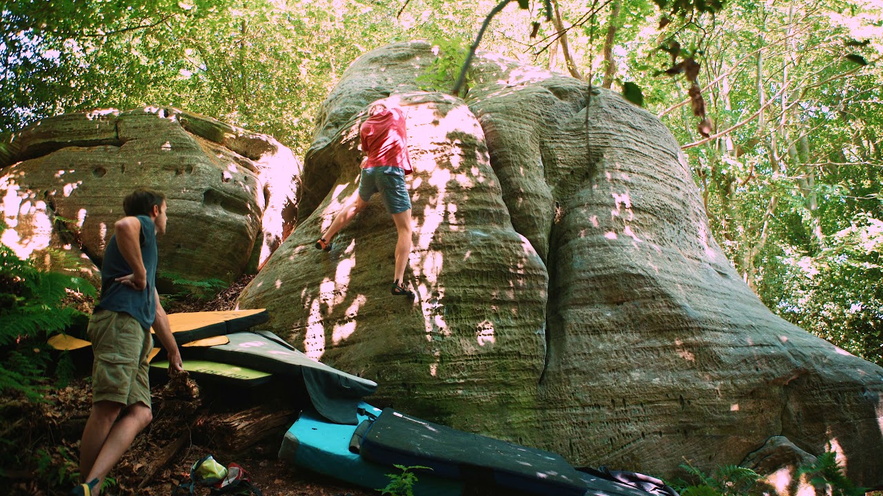 Dancing Shadows | 6C | Eridge Green Rocks | FA - YouTube
