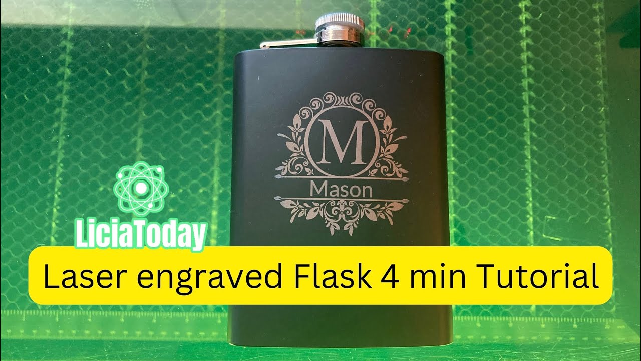 Flask Laser Engraving Tutorial Xtool S1 20W - YouTube