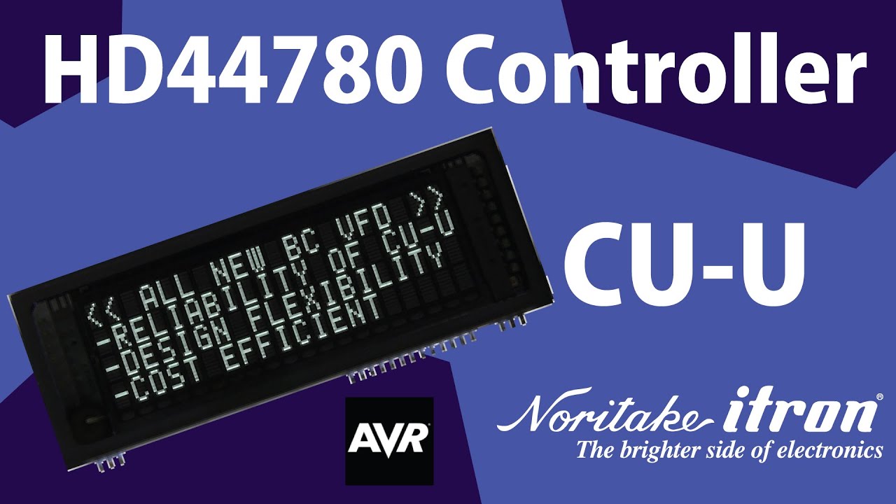 Noritake BC-VFD: DS2045G 20x4 HD44780 Controller Module - Atmel AVR SPI ...