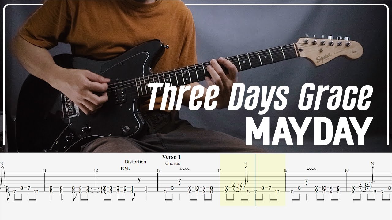 Three Days Grace - Mayday | Guitar Cover with Guitar Tabs - YouTube