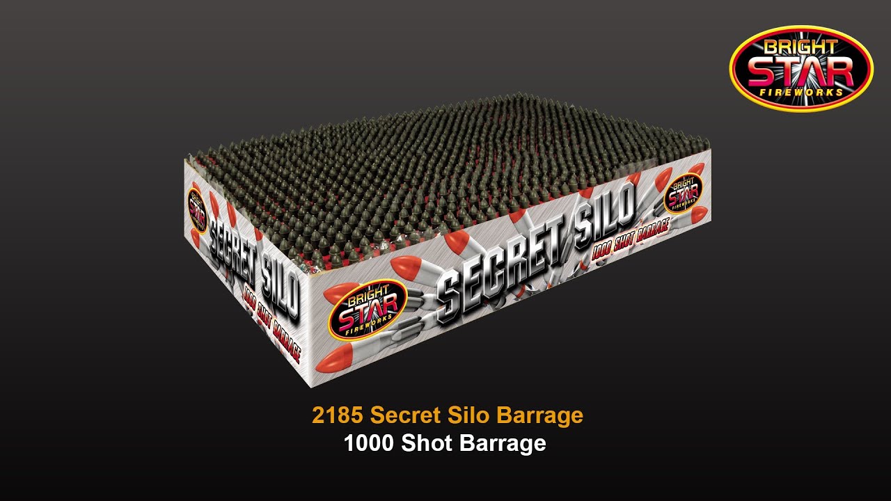 Bright Star Fireworks - 2185 Secret Silo 1000 Shot Barrage - YouTube