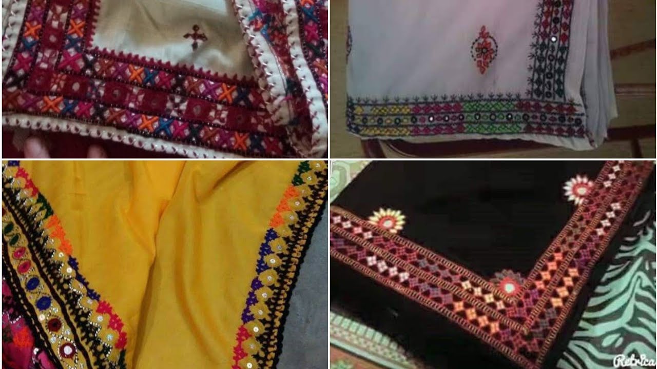 Beautiful Sindhi embroidery shawls with multi-color threads - YouTube