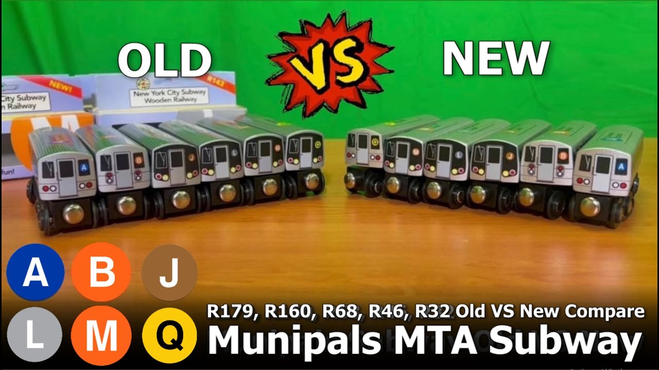 Munipals MTA R179/R160/R68/R46/R32 Subway Old VS New Review on A, B, J ...
