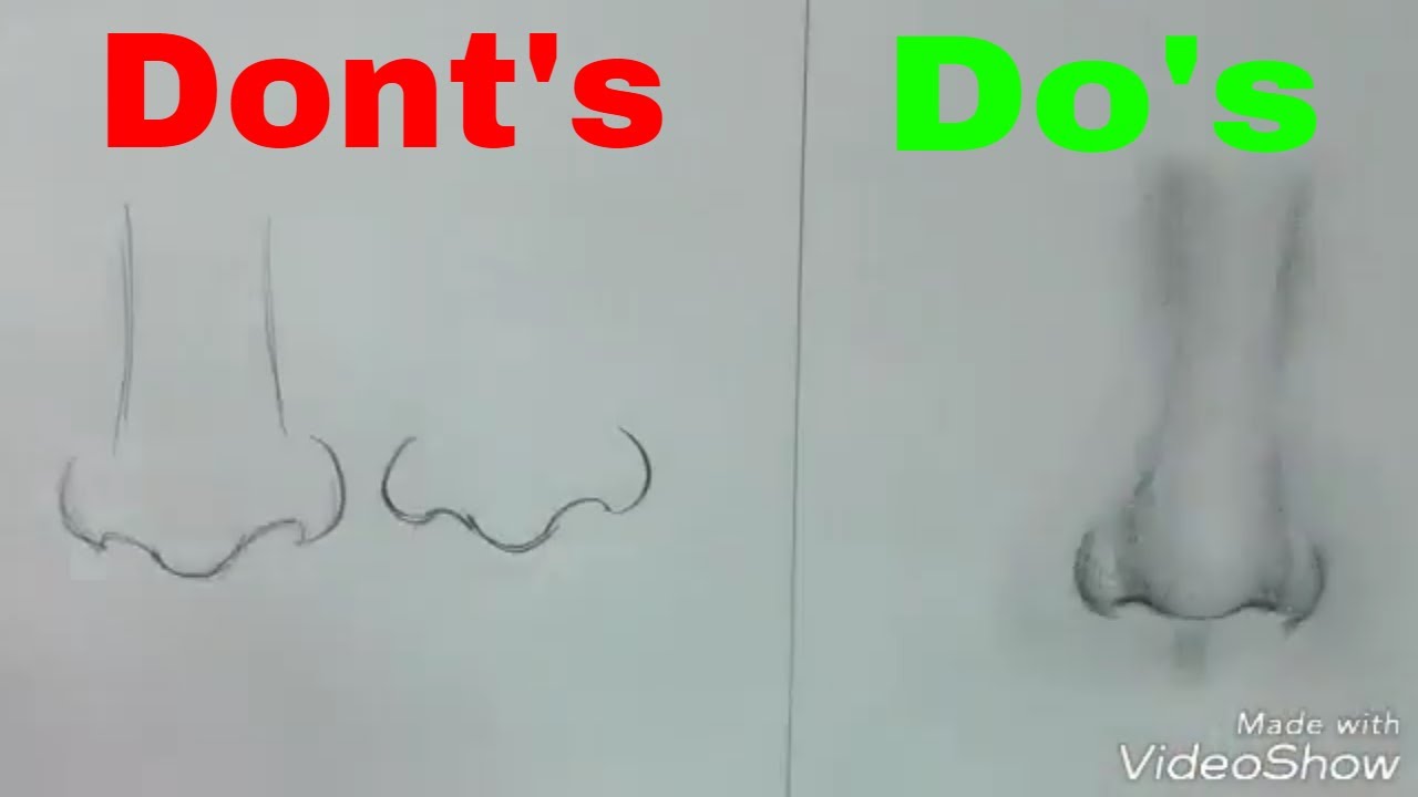 DOs & DON'Ts: How to Draw a Realistic Nose Easy Step by Step | Art ...