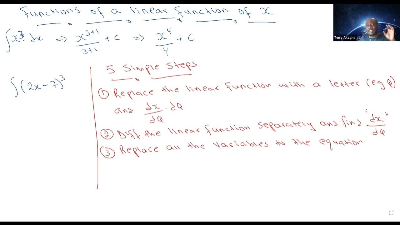 3 of 22 - Functions of a linear function of x Part 1 - Further Integration with Terry in 10 ...