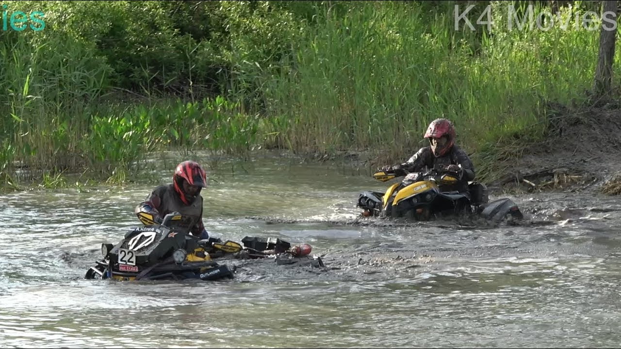 ATVs mud race , in water | Ridala 2017 - YouTube