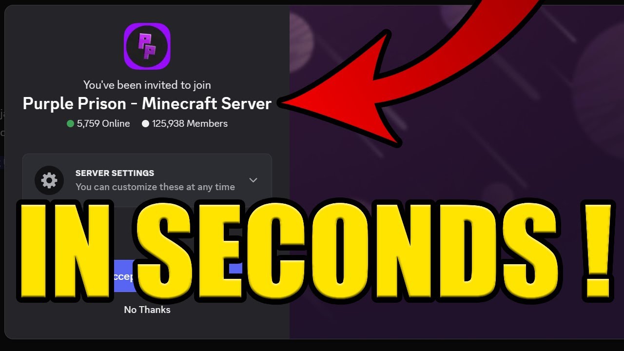 HOW to JOIN PURPLE PRISON MINECRAFT DISCORD SERVER PC & MOBILE - YouTube
