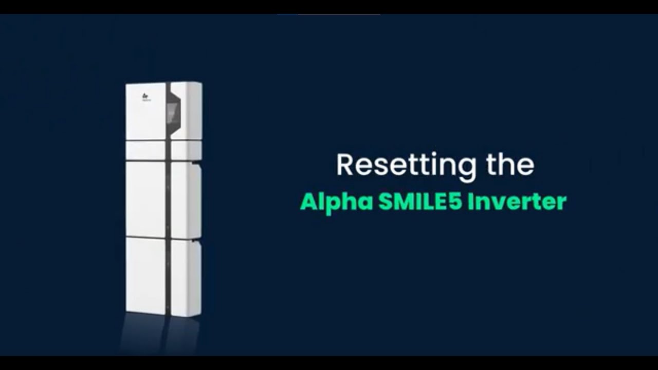 Alpha ESS | How to reset the Alpha-ESS SMILE5 Inverter. - YouTube