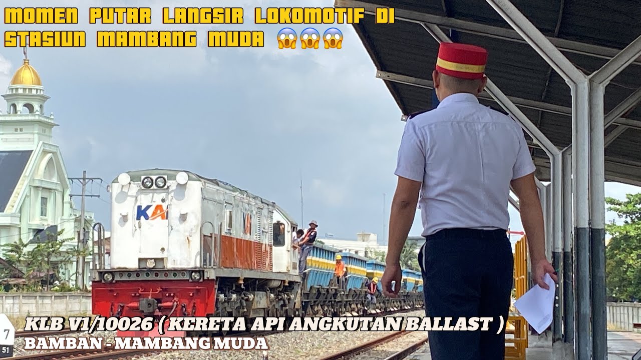 KERETA API ANGKUTAN BATU BALLAST DI STASIUN MAMBANG MUDA‼️‼️‼️ - YouTube