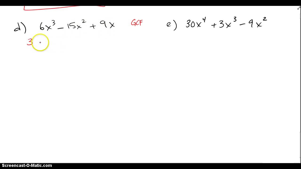 5 4 Factoring Trinomials Examples YouTube 5 4 Factoring Trinomials Examples YouTube