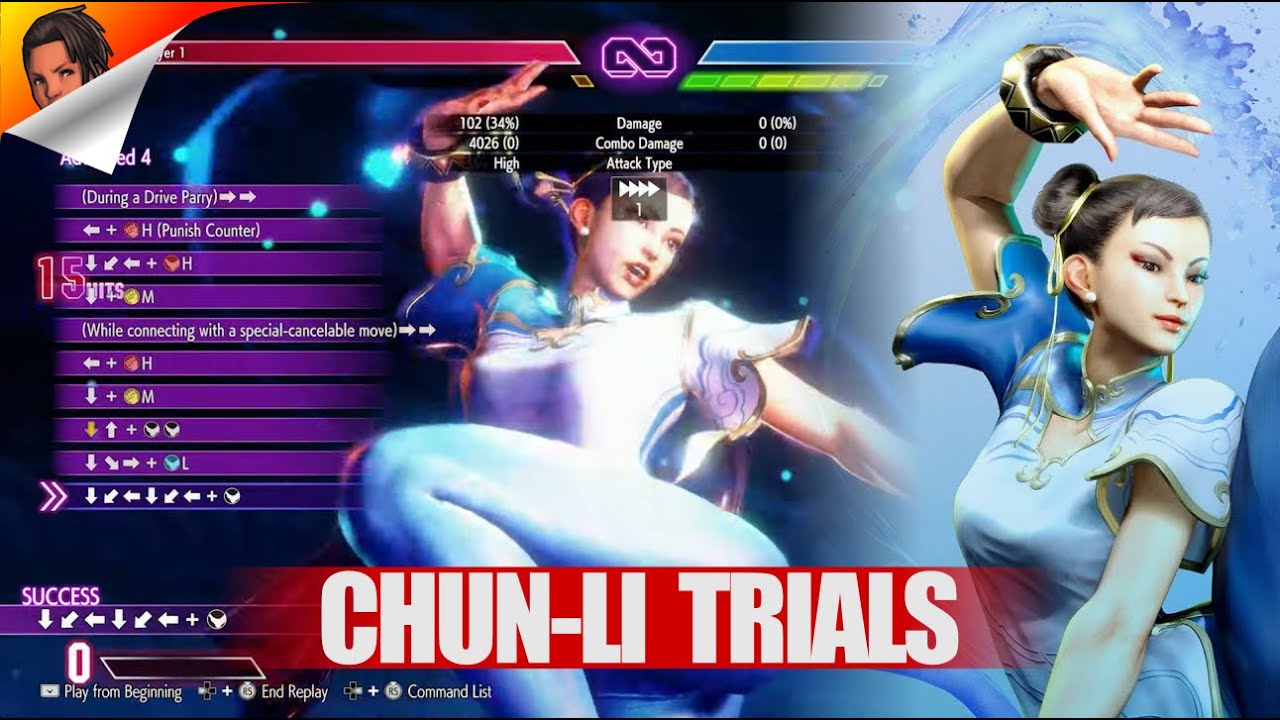 Street Fighter 6 - Chun-li Combo Trials - YouTube
