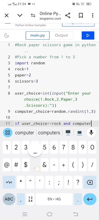 Rock paper scissors game in python!#python #coding #ifcondition #rock_paper_scissor_game #games ...