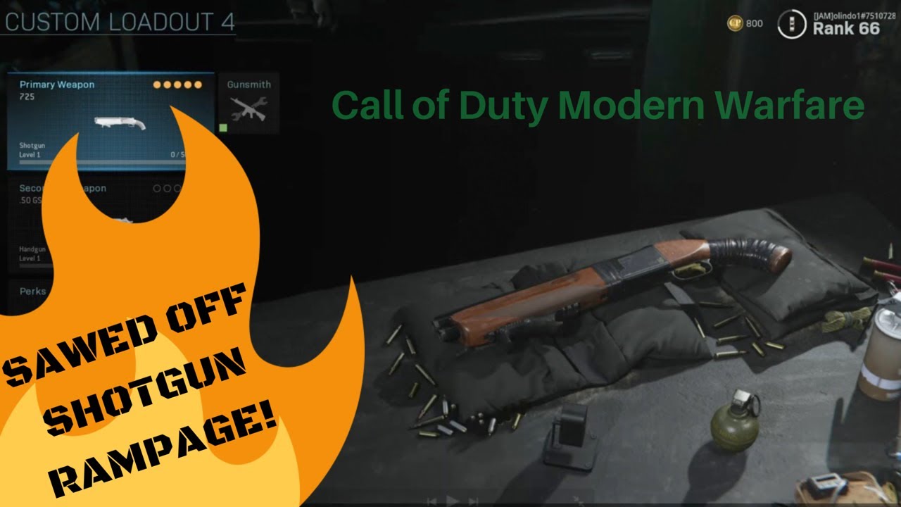 CALL OF DUTY MODERN WARFARE 2019: SAWED OFF GAMEPLAY - YouTube