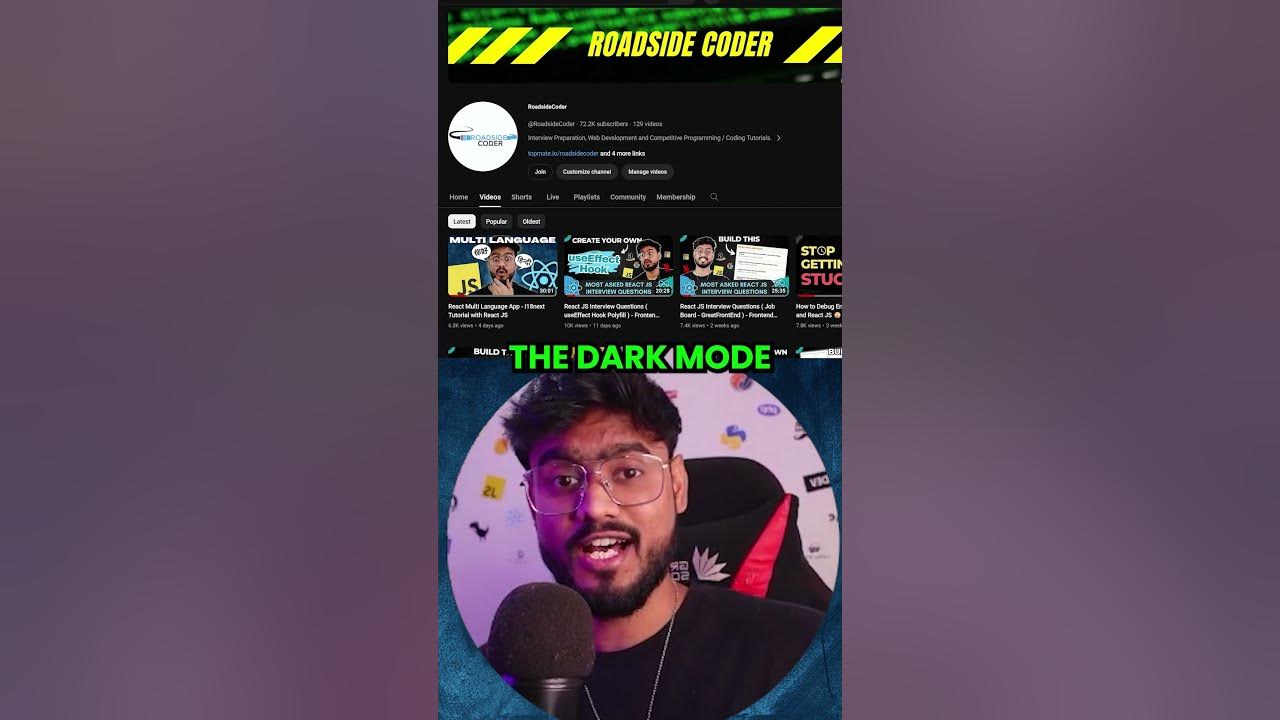 Implementing Dark Mode In React Js Apps Reactjs Javascript Reactjstutorial Youtube