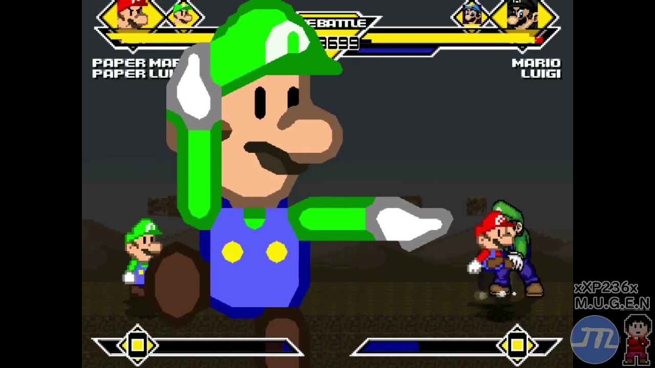MUGEN Paper Mario Bros vs Super Mario Bros - YouTube
