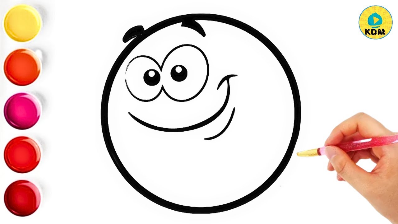 Smiley Easy Drawing And Colouring | HOW TO DRAW| EASY DRAWING FOR KIDS ...