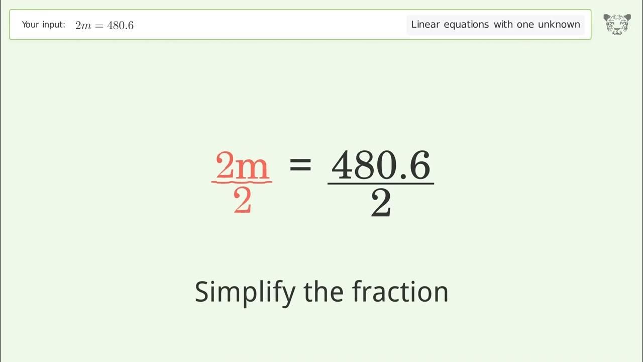 Linear Equation With One Unknown Solve 2m 480 6 Step by step Solution linear-equation-with-one-unknown-solve-2m-480-6-step-by-step-solution