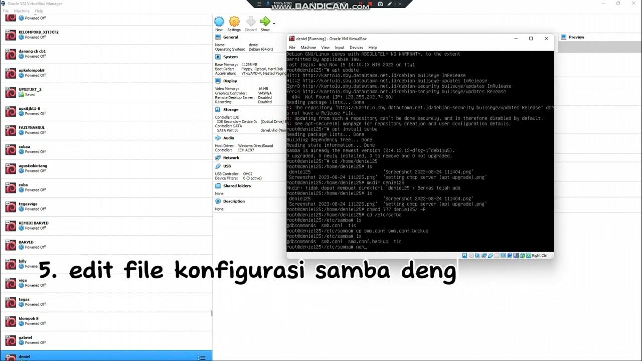 Tutorial SAMBA Server | Cara Membuat File Sharing dari Linux (Debian) ke Windows - YouTube