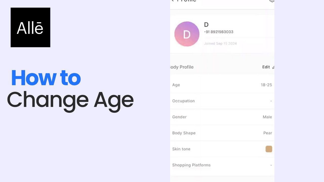 How to change age on alle - YouTube