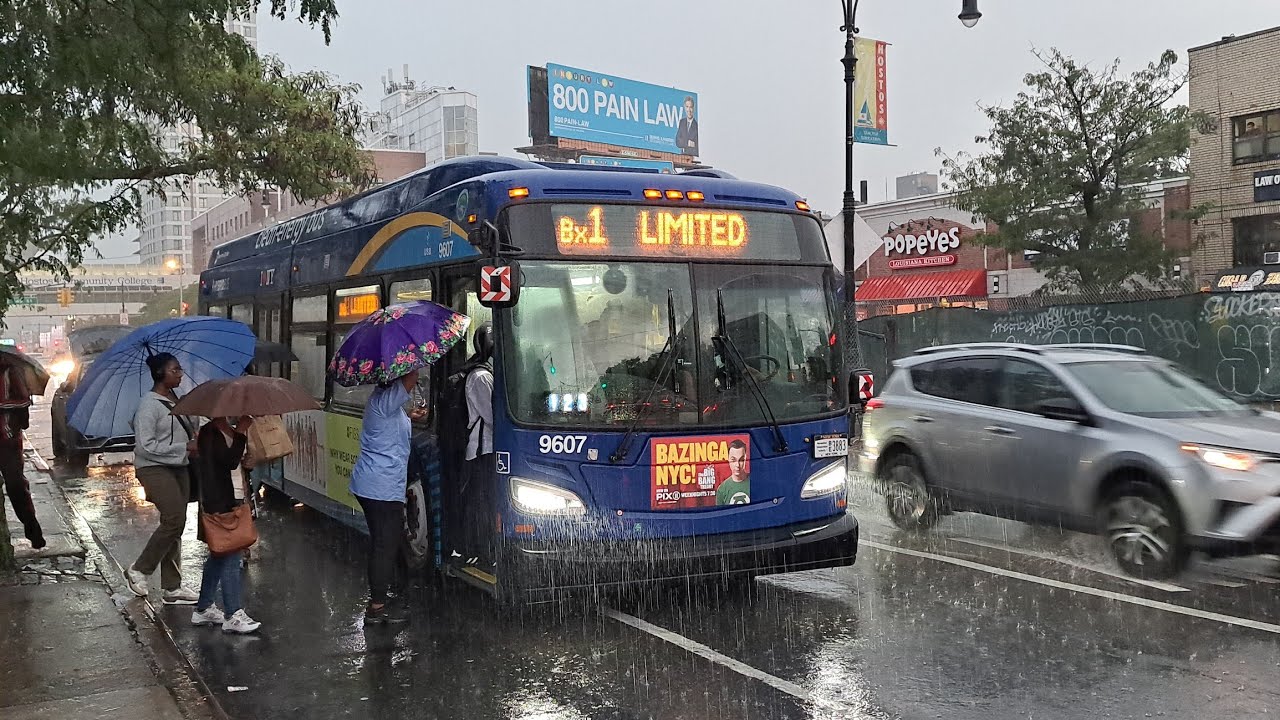 MTA NYCT Bus: 2021 New Flyer XDE40 #9607 on the Bx1 - YouTube