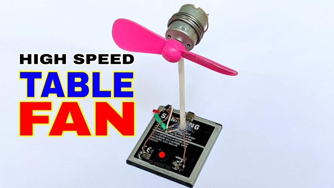 Make an Rechargeable Table Fan Using DC Motor | Table Fan making - YouTube