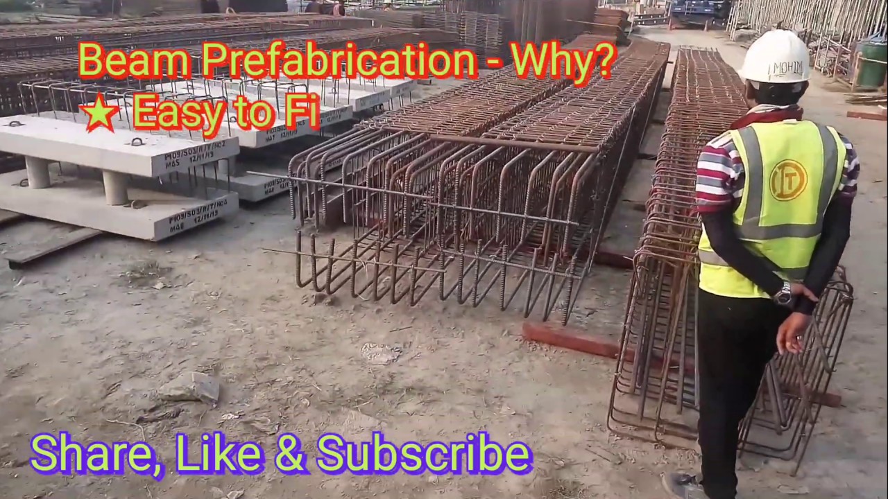 Beam Prefabrication Process & Installation - YouTube