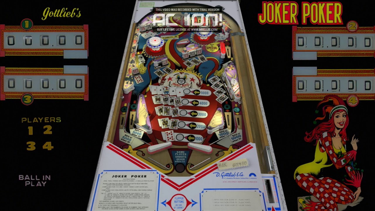 Joker Poker EM (Gottlieb 1978) VPX Pinball - YouTube