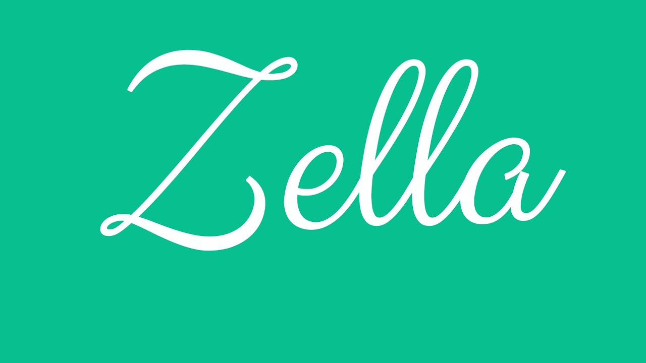 Learn how to Sign the Name Zella Stylishly in Cursive Writing - YouTube