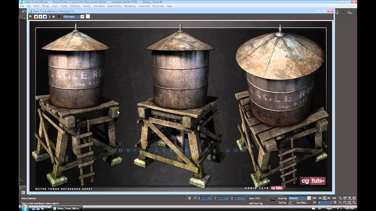 Model and Texture an Abandoned Water Tower in 3ds Max and Photoshop ...