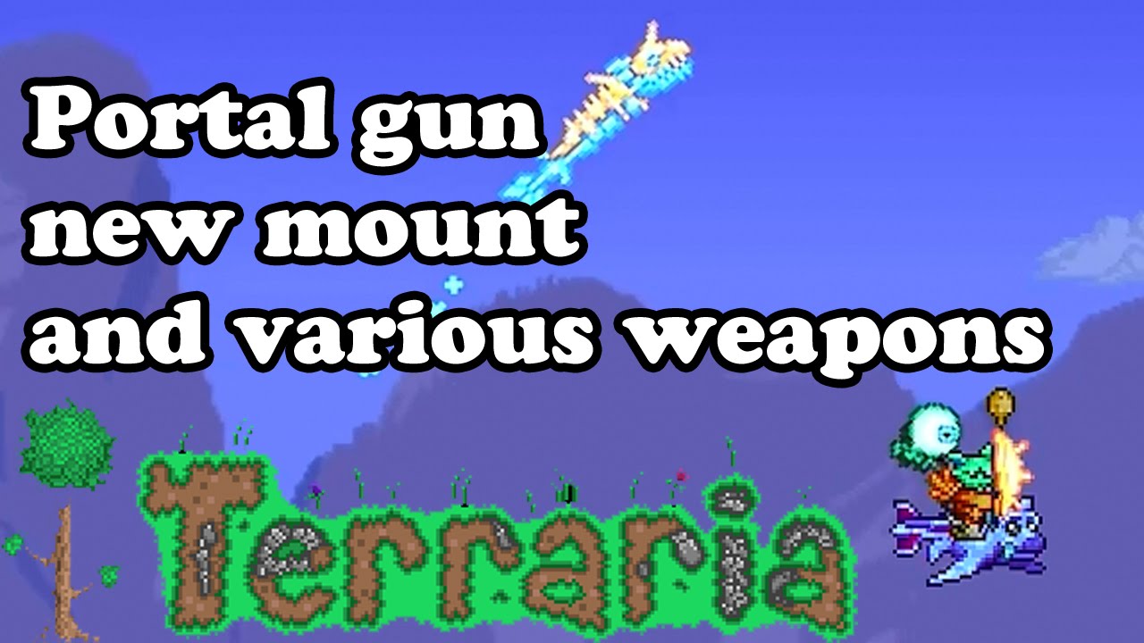 Terraria - Portal gun, Duke Fishtron mount and various weapons - YouTube