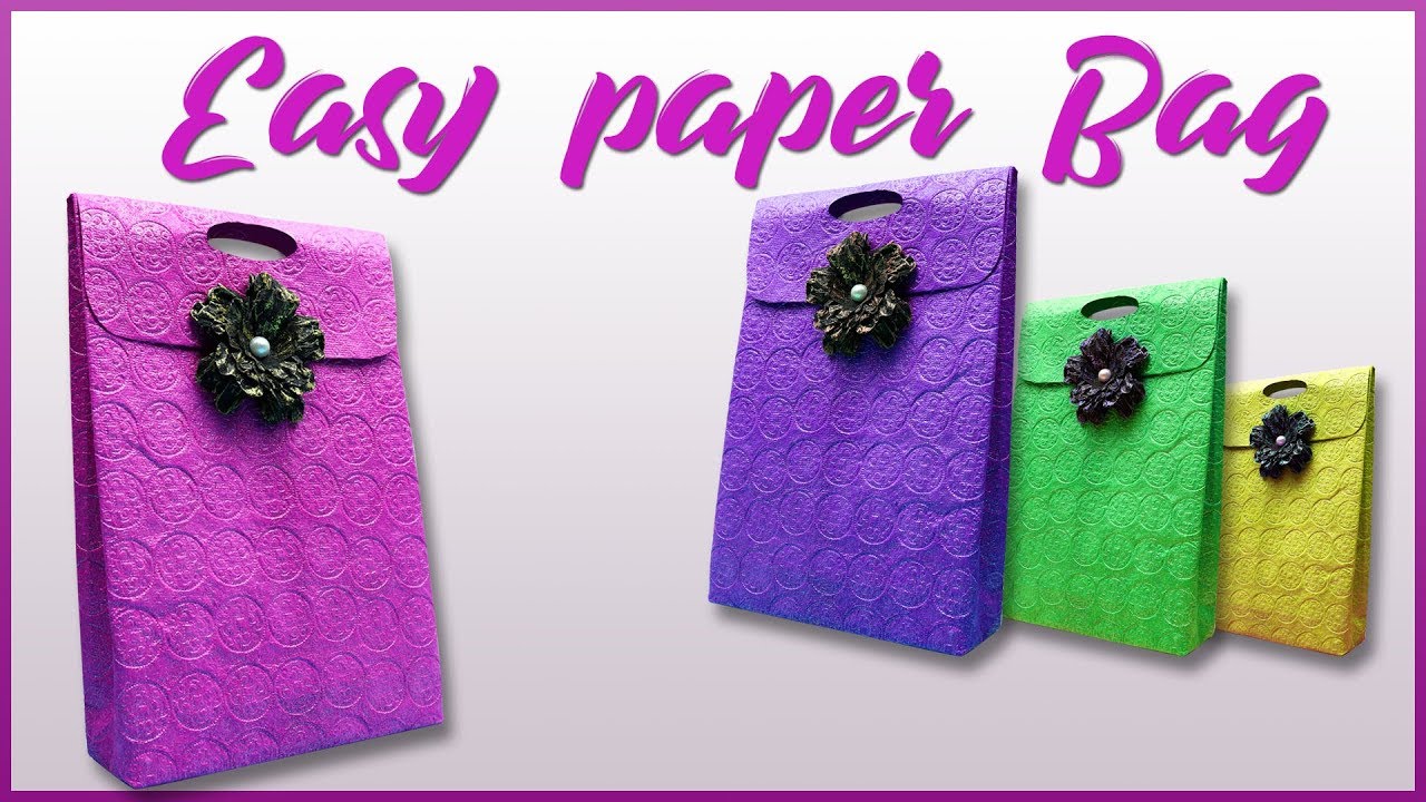 Easy Paper Bag| diy Paper craft| Bag| Paper Bag| How to Make Paper Bag ...