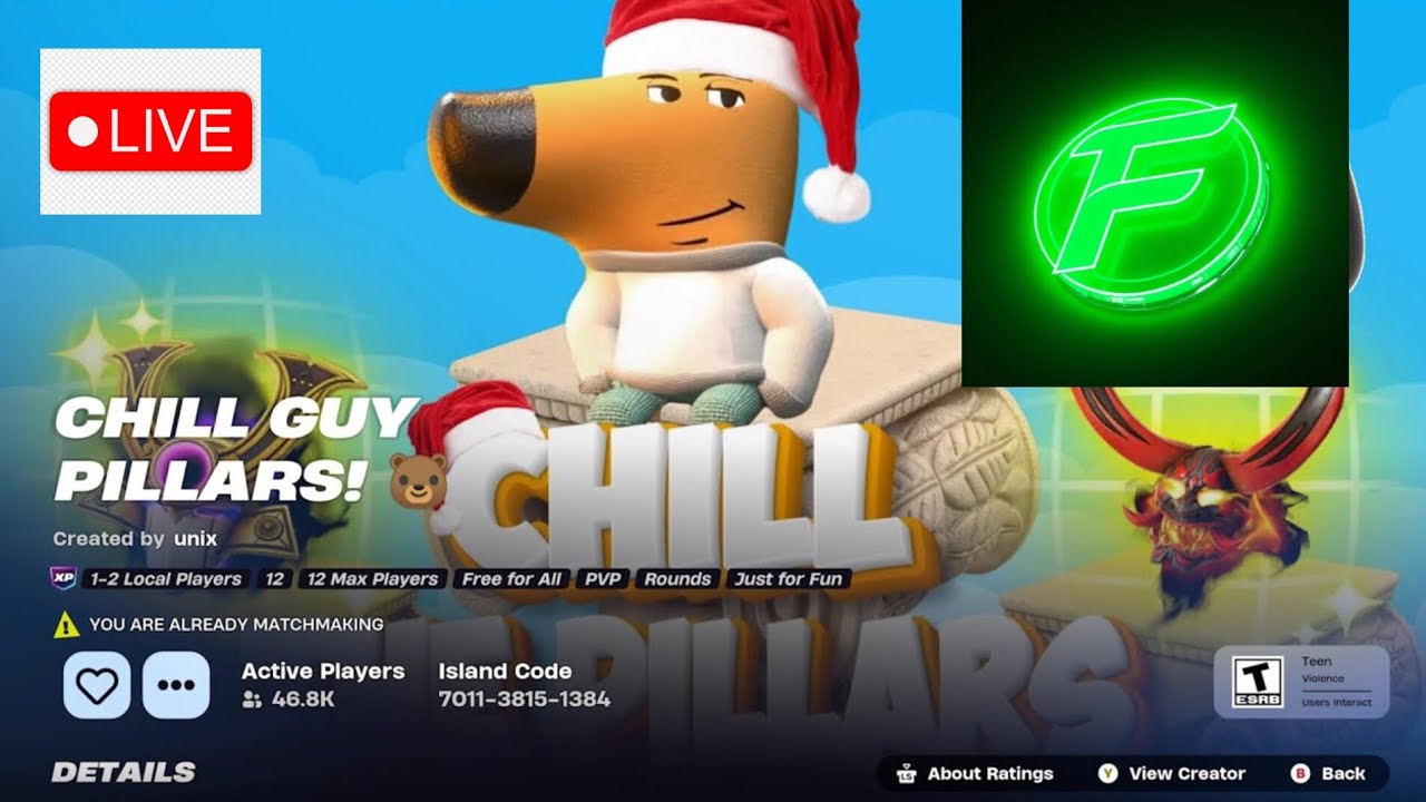 Chill guy pillars live stream - YouTube