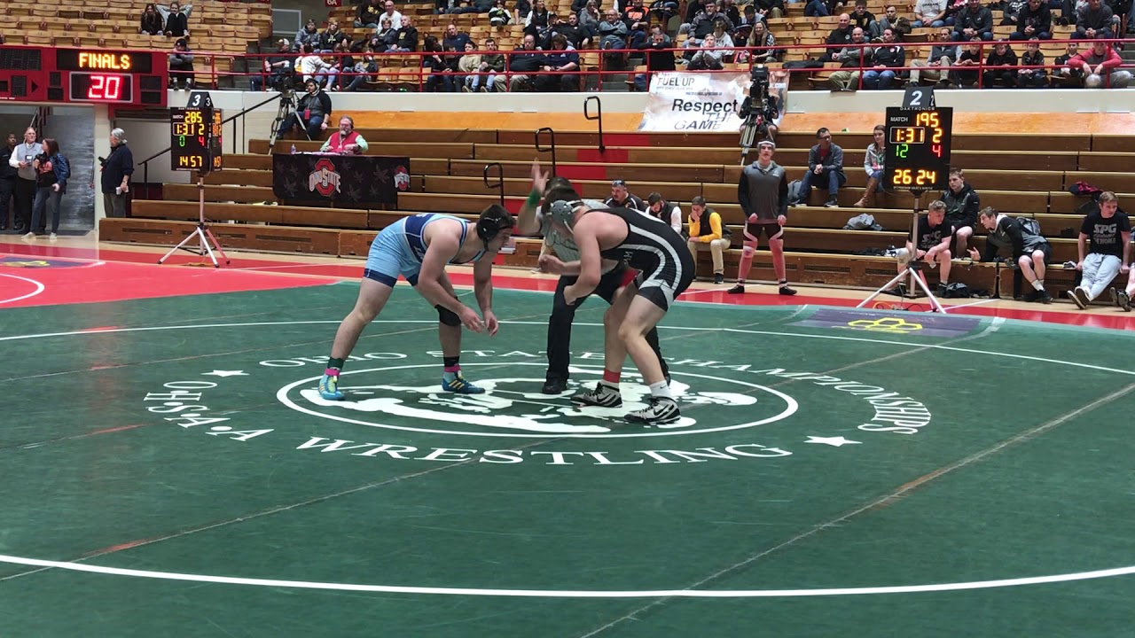 195 lbs D2 State Dual Final Brent Paulus, Louisville vs Evan Lykins ...