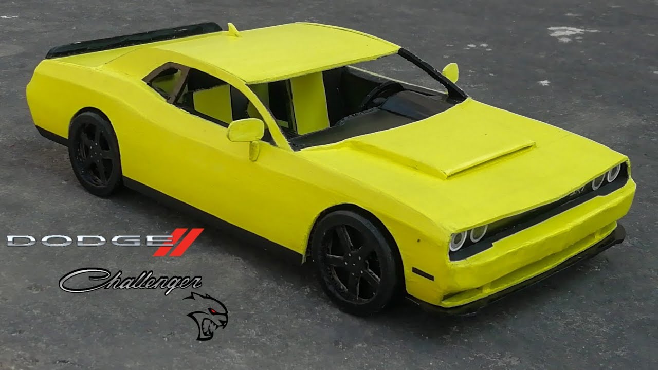 How to make Dodge Challenger from Cardboard || Dodge Challenger SRT ...