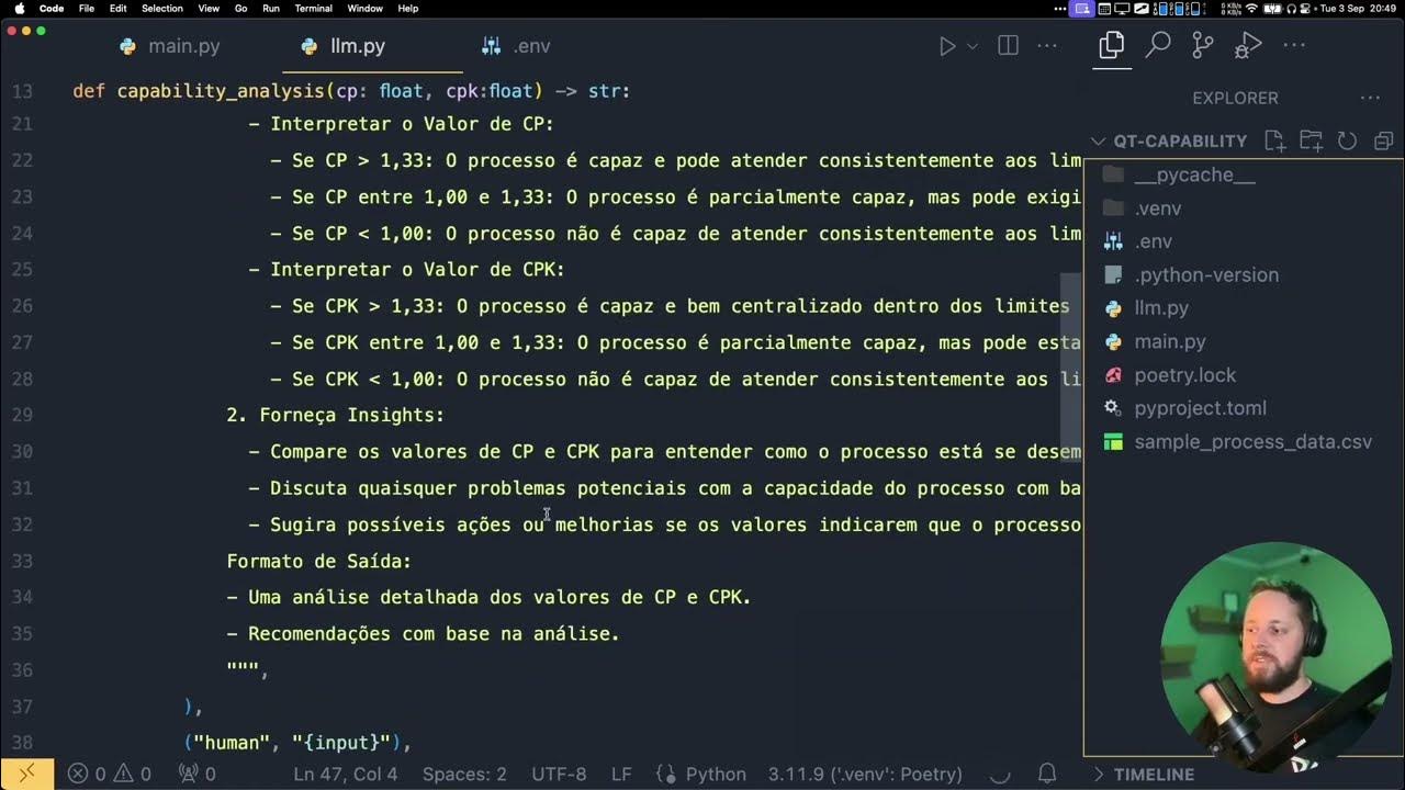 Como Utilizar Langchain e ChatGPT para Análise de Capabilidade (CP e CPK) com Python - YouTube
