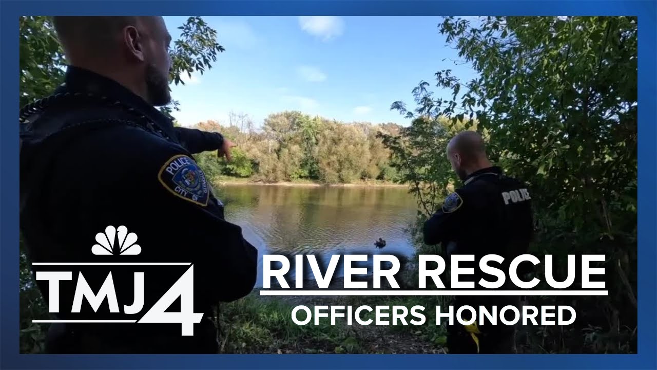 Police officers honored for life-saving rescue - YouTube