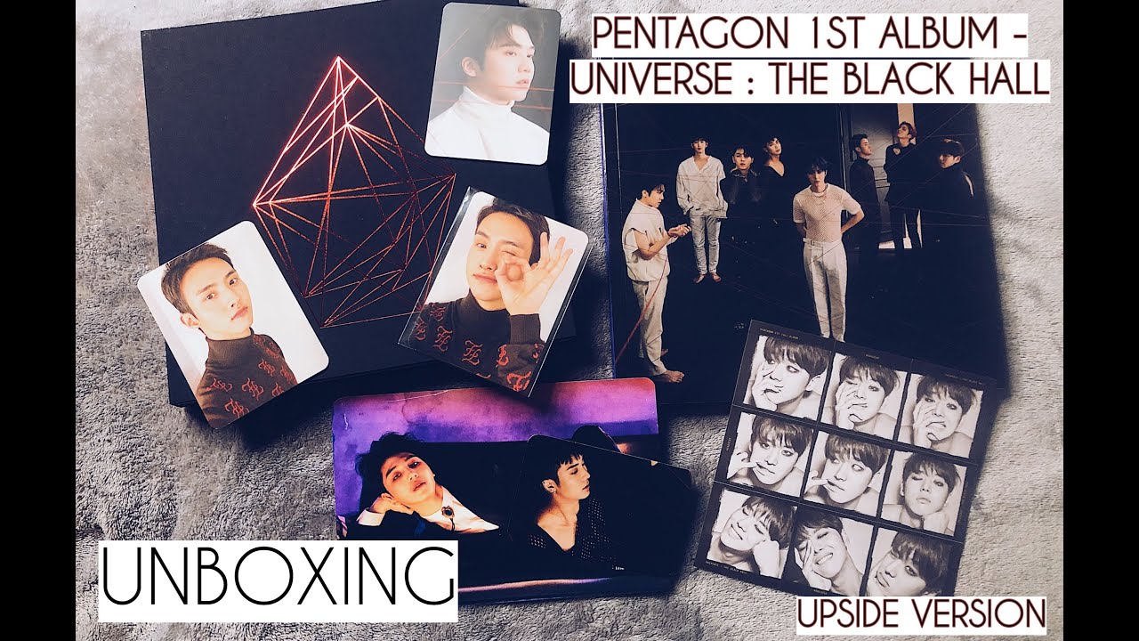UNBOXING 펜타곤 PENTAGON 1ST ALBUM - UNIVERSE : THE BLACK HALL UPSIDE ...