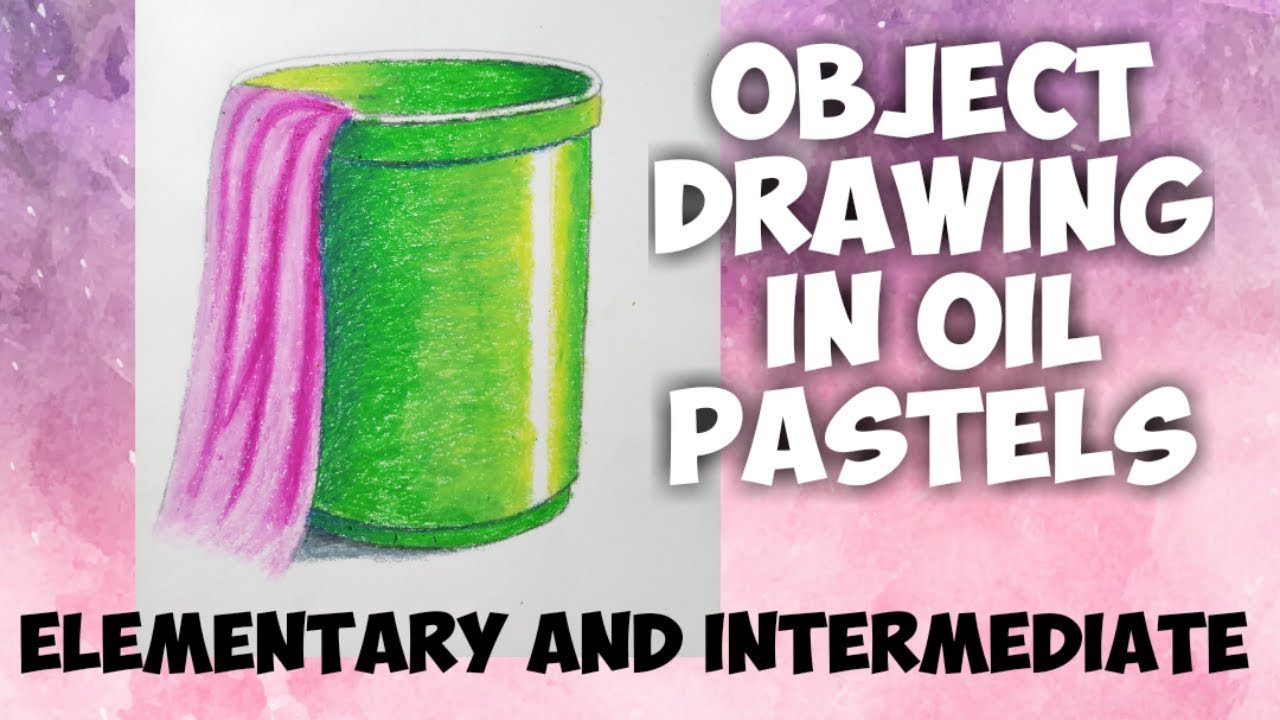 How to draw bucket in oil pastels | Bucket drawing in pastels I Bucket ...