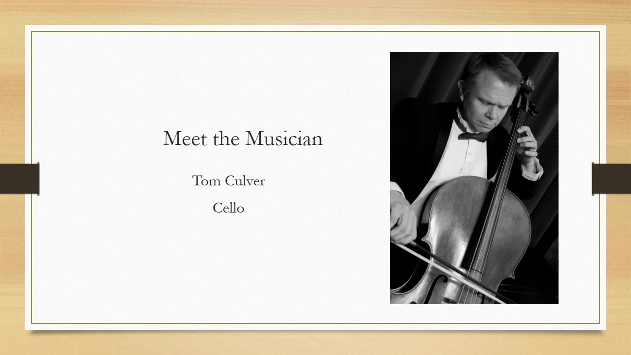 Meet a Musician - Tom, cellist - YouTube