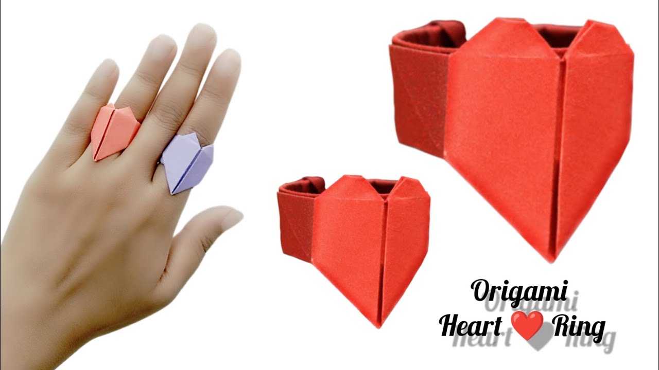 How to Make a Paper Heart Ring || Paper Heart Ring|#papercraft #craft ...