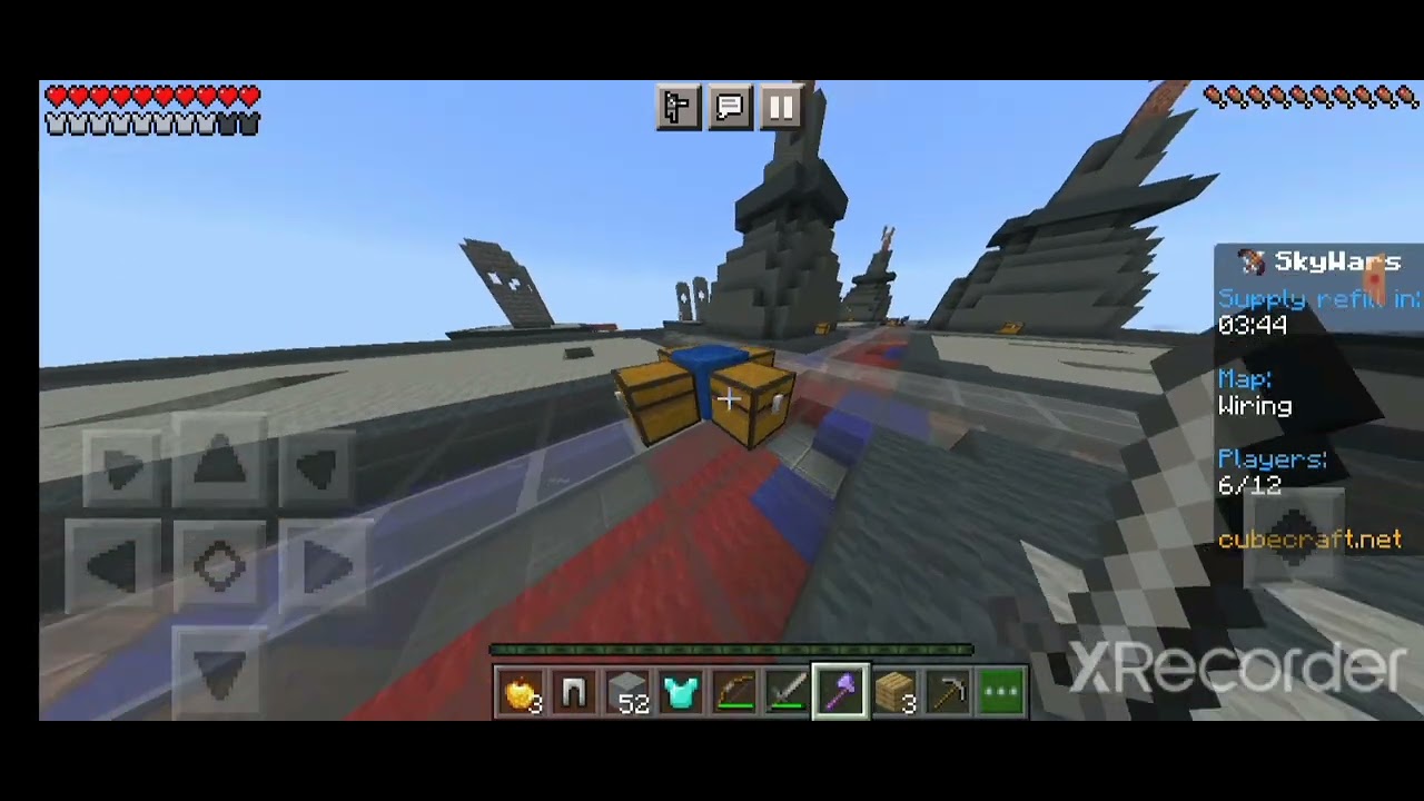 Jugabilidad con el key mapper en mcpe Cubecraft Skywars. - YouTube