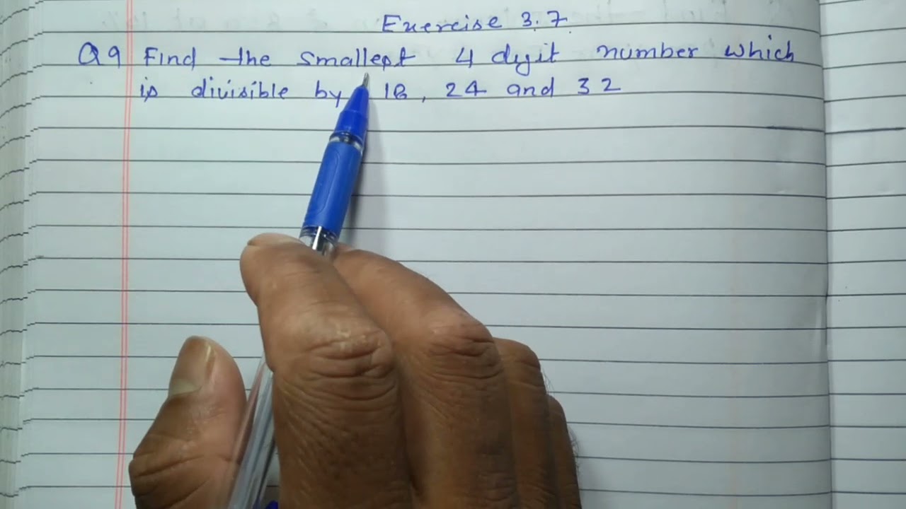Class 6 Exercise 3 7 Q 9 Find The Smallest 4 Digit Number Which Class 6 Exercise 3 7 Q 9 Find The Smallest 4 Digit Number Which