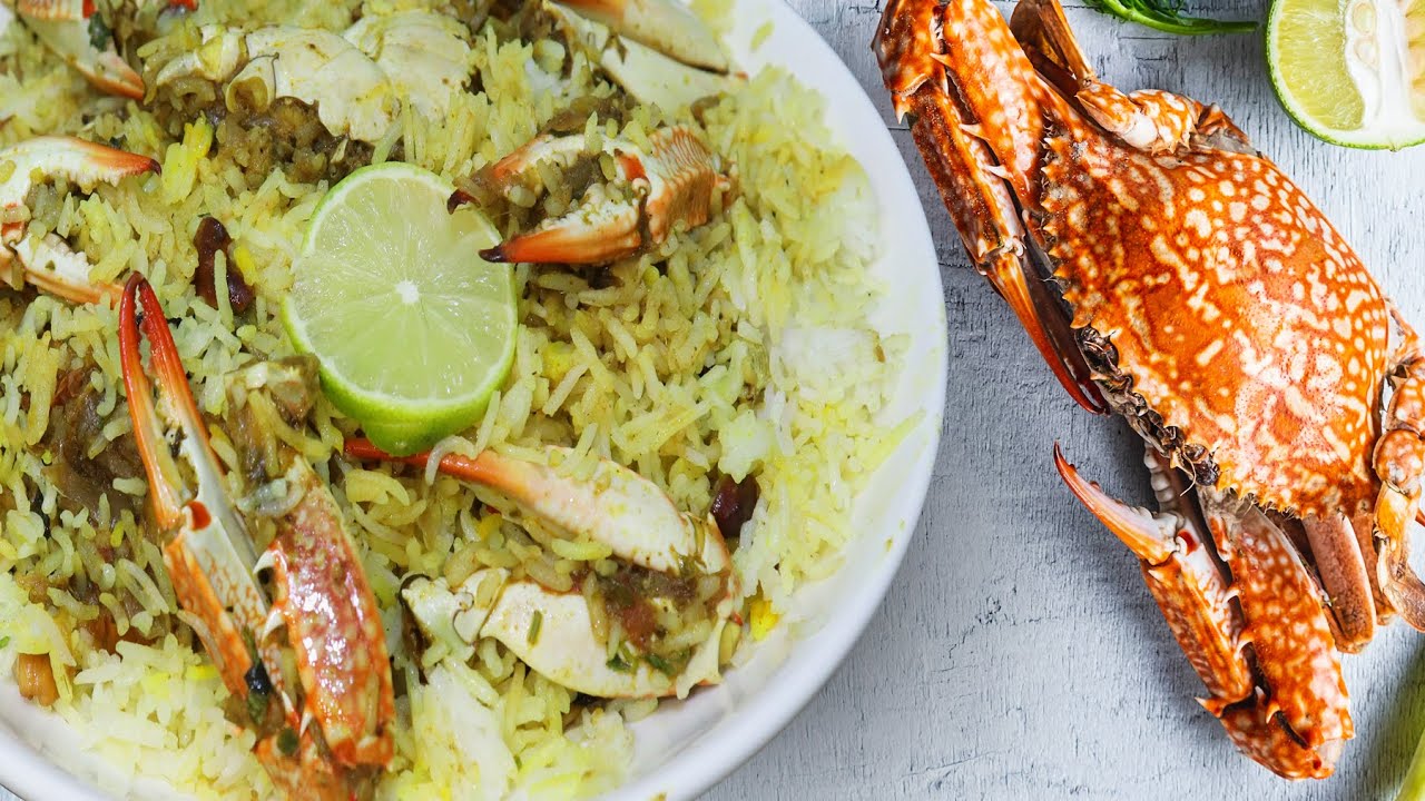 Super tasty crab biryani - a must try biryani recipe - YouTube