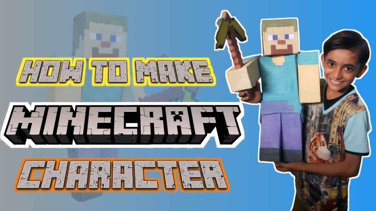 How To Make MineCraft Character With Cardboard | Zeesh Arts #minecraft ...